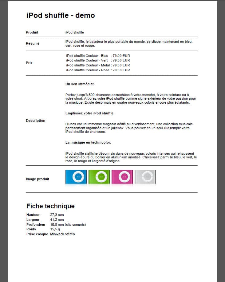Imprimer sa fiche Produit en format PDF avec Prestashop